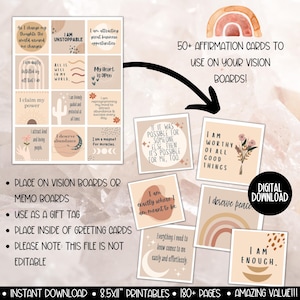 2025 Vision Board Party Kit Printable, New Year Visualization Goal Mood ...