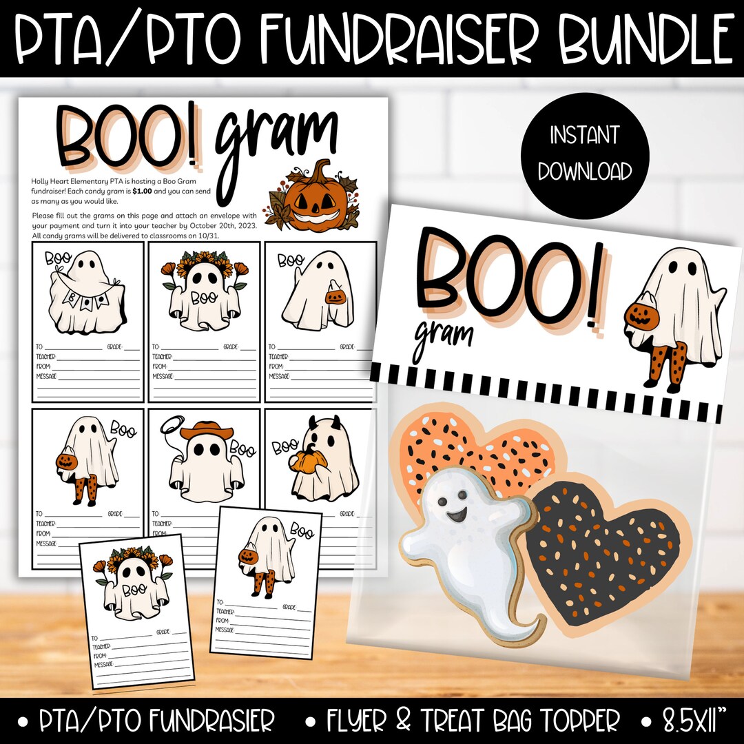 PTA PTO Halloween Fall Gram Fundraiser Template, School Fundraiser ...