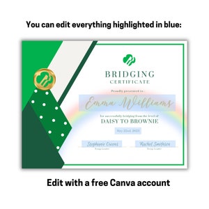 Girl Scout Bridging Certificates, Scouts Bridging Ceremony, Daisy ...