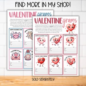 Valentine's Day Ring Pop Gram School Fundraiser Gift Tag Flyer ...
