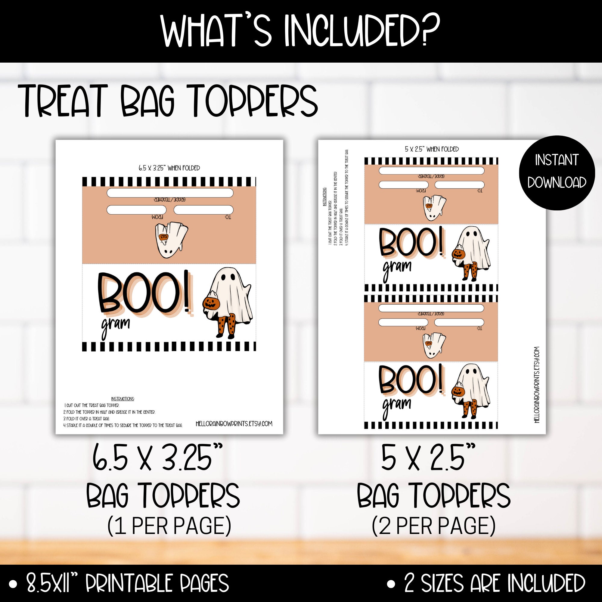 PTA PTO Halloween Fall Gram Fundraiser Template, School Fundraiser Ideas, Halloween Treat Bag ...