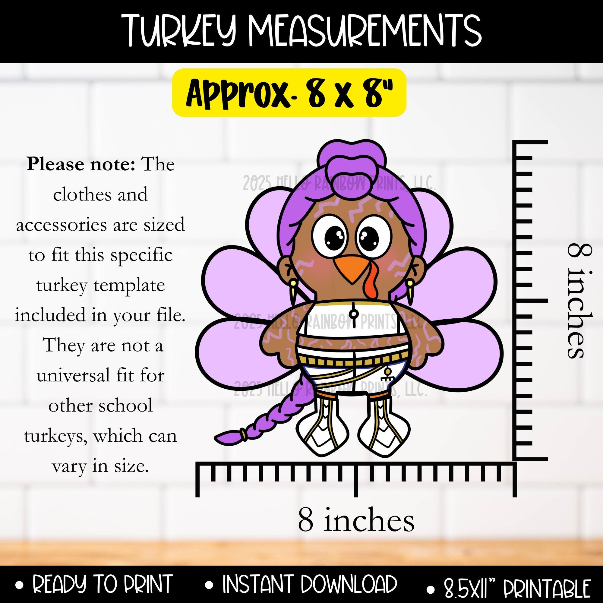 Disguise the Turkey Kpop Hunter Printable Craft Kit, Rumi Coloring ...