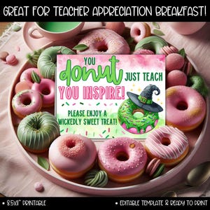 Wicked Donut Teacher Appreciation Week Theme Poster Sign, Doughnut Oz ...