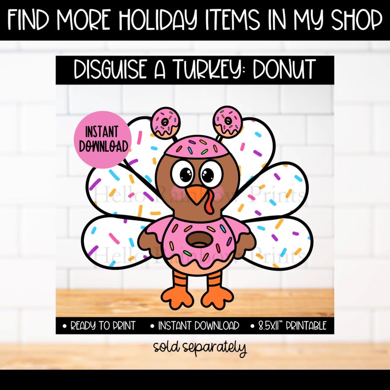 Blue Stanley Cup Turkey Disguise Printable Craft Kit, Coloring Turkey ...