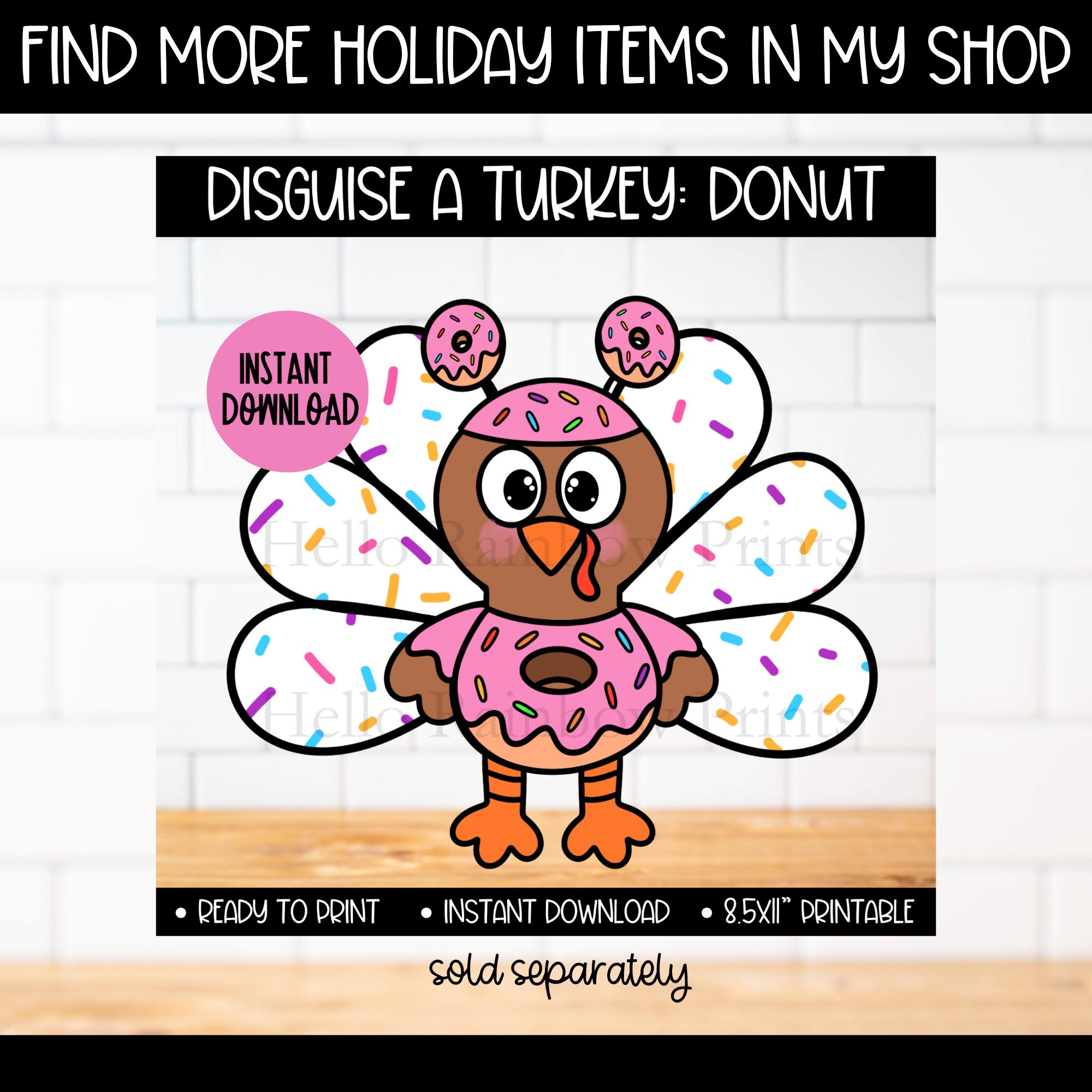 Blue Stanley Cup Turkey Disguise Printable Craft Kit, Coloring Turkey ...