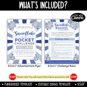 Winter Teacher Appreciation Inclusive Holiday Flyer Template, Snowflake ...