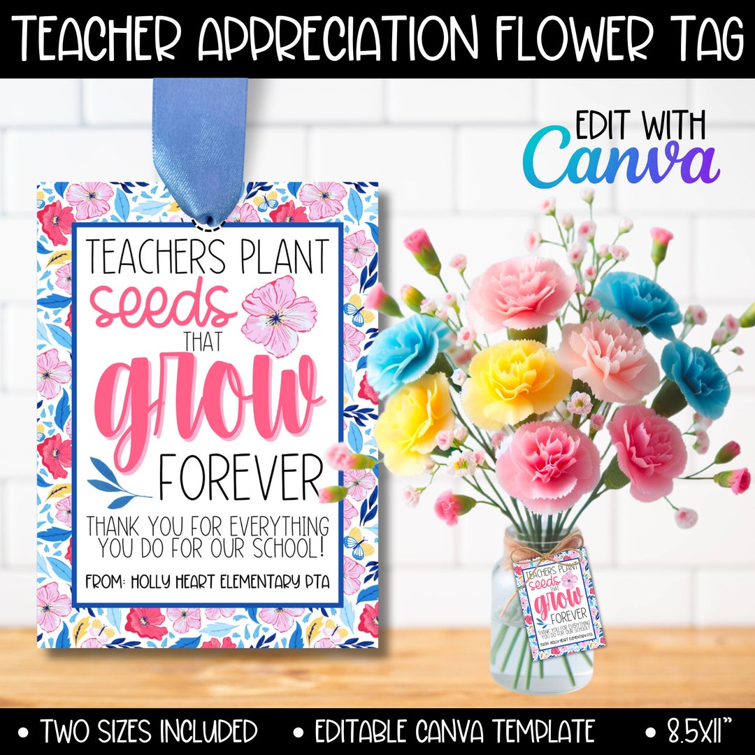 Teacher Appreciation Week Day Gifts, Teachers Plant Seeds Grow Forever ...