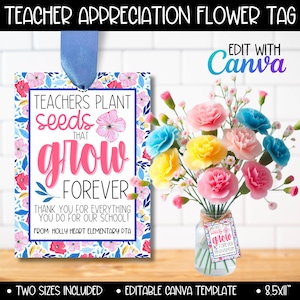 Teacher Appreciation Week Day Gifts, Teachers Plant Seeds Grow Forever ...