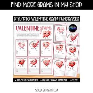 Valentine's Day Fundraiser Flyer Forms Tag Template PTA PTO Fundraising ...
