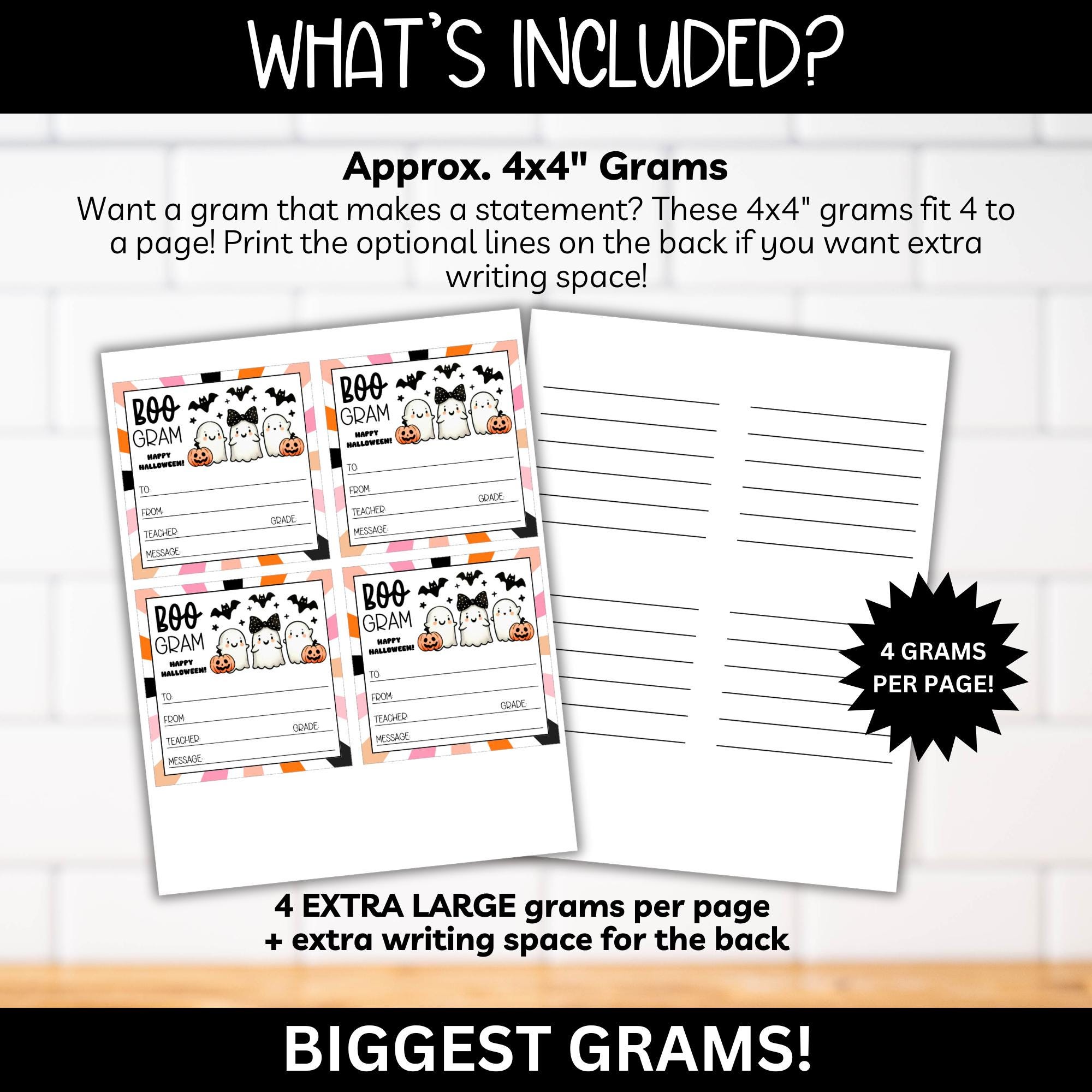 Editable Halloween Boo Gram Fundraiser Bundle, School Boo Grams Order ...