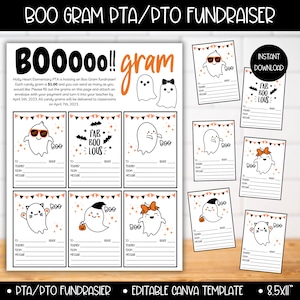 Boo Gram Fundraiser Flyer Template for School Order Form, Fall ...