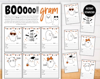 Halloween Candy Gram Flyer Boo Grams School Fundraiser - Etsy