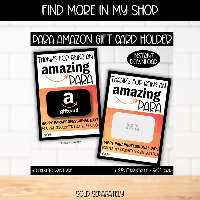 World's Best Para Gift Card Holder, Paraprofessional Appreciation Day ...