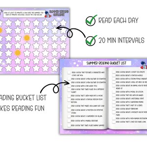 Outer Space Summer Reading Charts for Kids | Reading Reward Chart ...