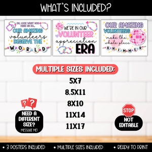 Volunteer Appreciation Week Lunch Sign Poster Printables, PTA PTO ...