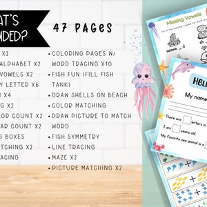 Toddler Ocean Busy Book | Preschool Curriculum ABC Math Counting ...