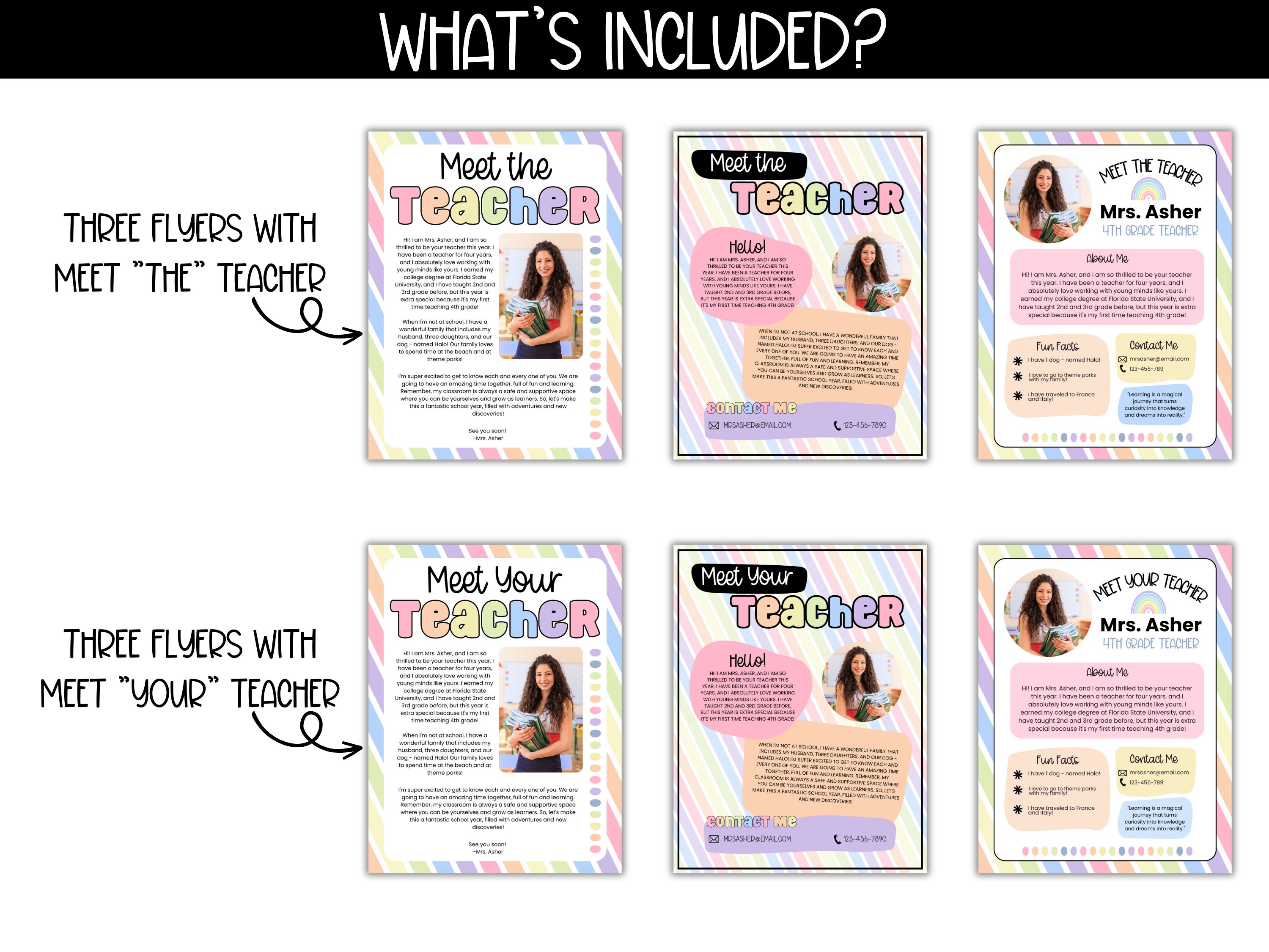 Meet the Teacher Flyer Editable Template Classroom Open - Etsy