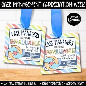 Case Manager Week Gift Tag, Case Resource Management Appreciation Week ...