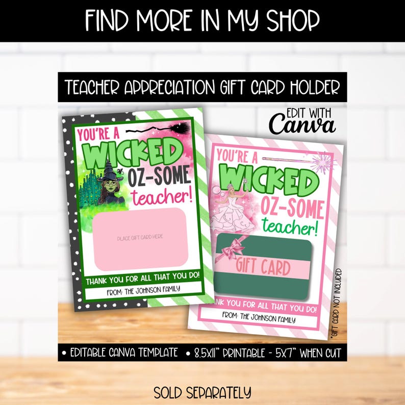 Wicked Teacher Appreciation Week Theme Cupcake Toppers, Wizard of Oz ...