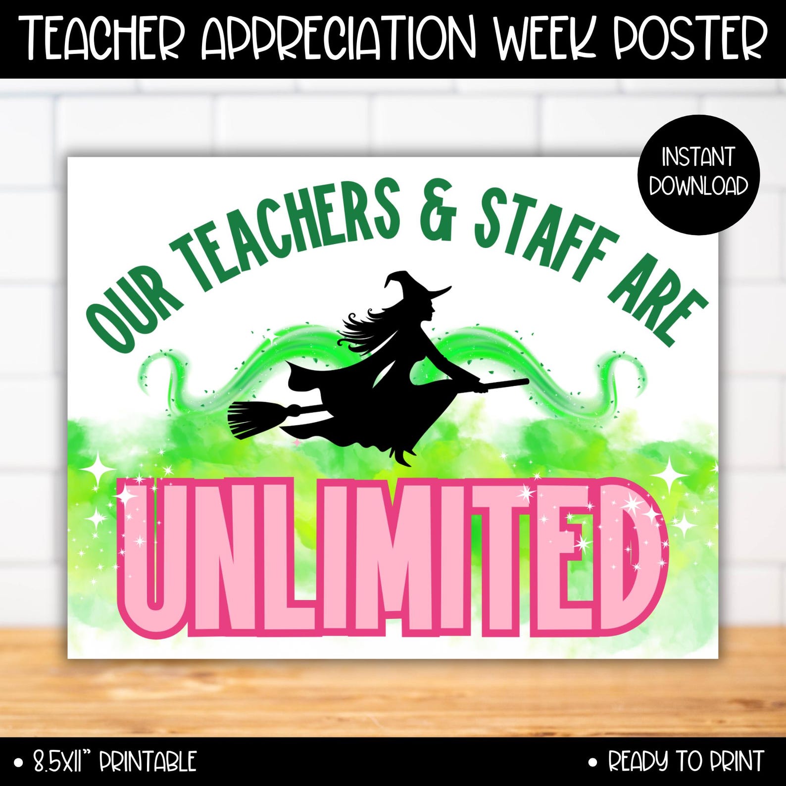 Wicked Teacher Appreciation Week Theme Poster Sign, Wizard of Oz Staff ...