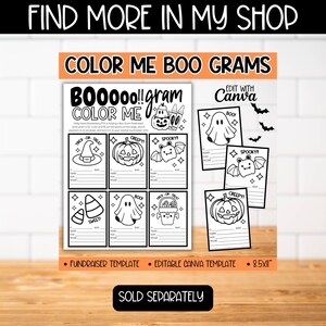 PTA PTO Fundraiser Flyer Bundle, Halloween Boo Gram Flyer, Gratitude ...