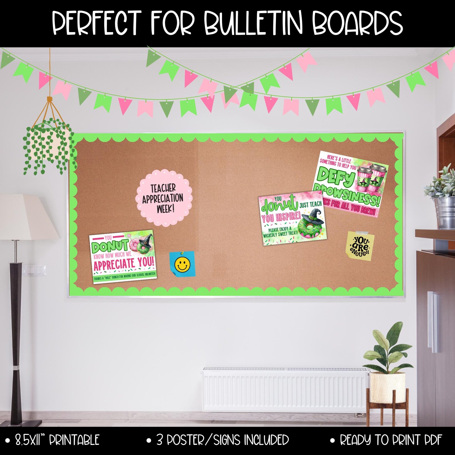 Wicked Coffee Donut Breakfast Bar Poster Bundle, Teacher Staff ...