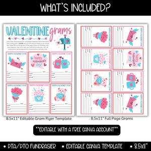 Valentine's Day Fundraiser Flyer Forms Tag Template PTA PTO Fundraising ...
