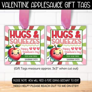 Valentine's Day Applesauce Cards, Valentine Apple Sauce Pouch Class ...