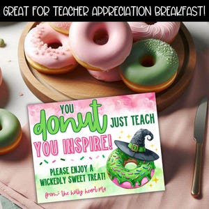 Wicked Donut Teacher Appreciation Week Theme Poster Sign, Doughnut Oz ...