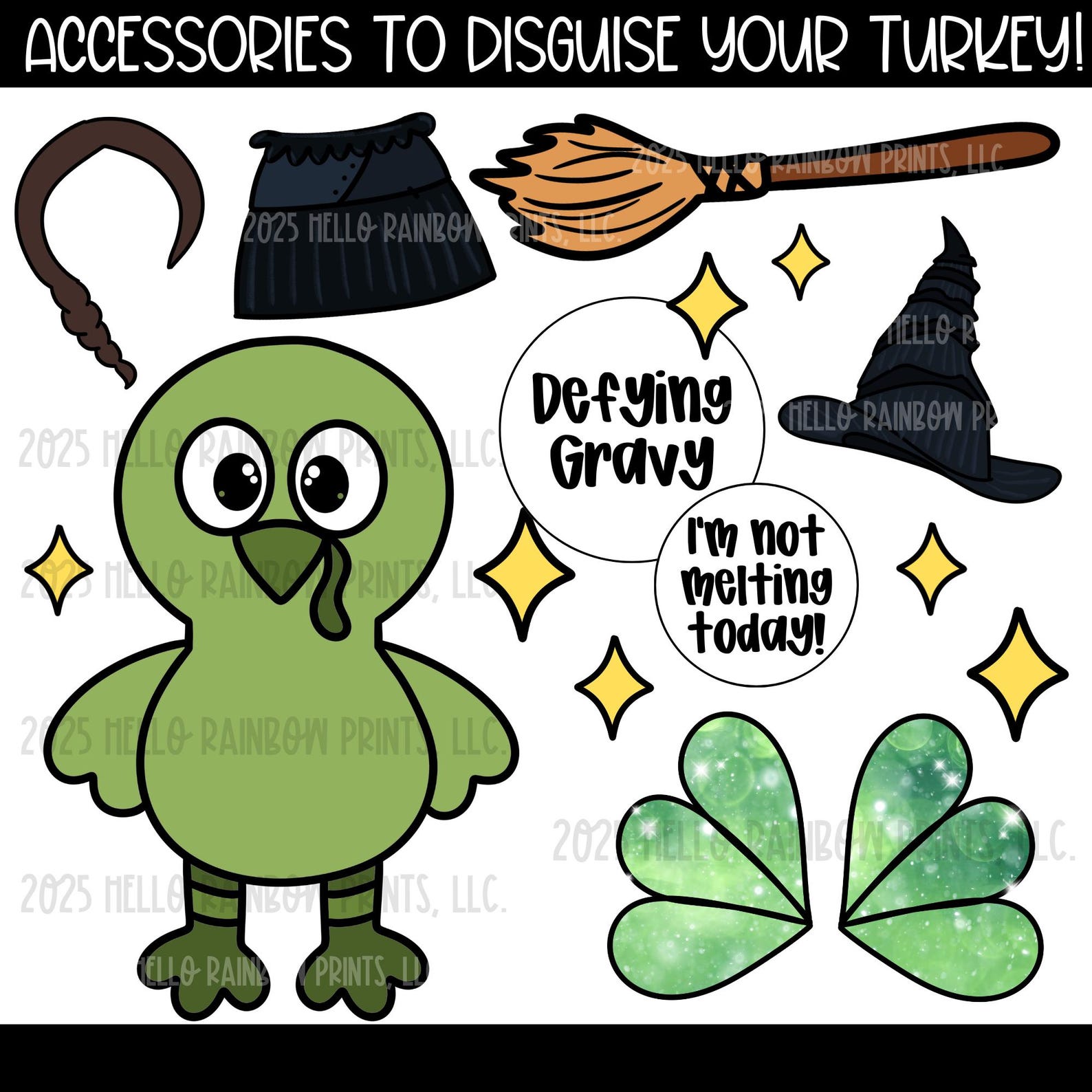 Thanksgiving Disguise the Turkey Wicked Printable Craft Kit Bundle ...