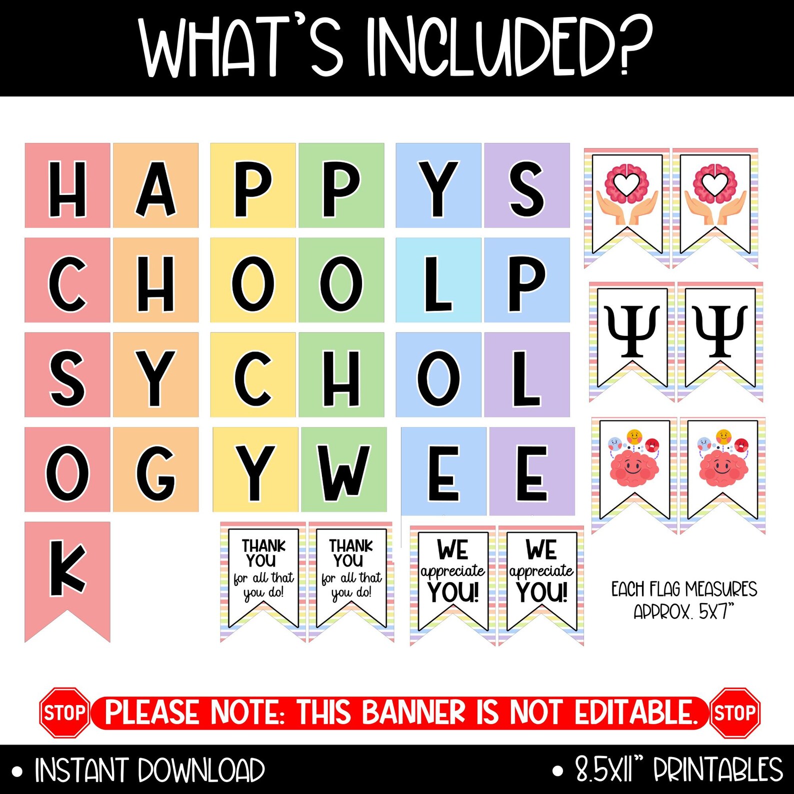 School Psychology Appreciation Week Banner, PTA PTO School Psychologist ...