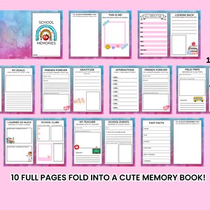 Elementary School Memory Journal INSTANT DOWNLOAD Printable End of Year ...