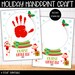2023 Christmas Holiday Elf Snowglobe Handprint Toddler Baby Printable ...