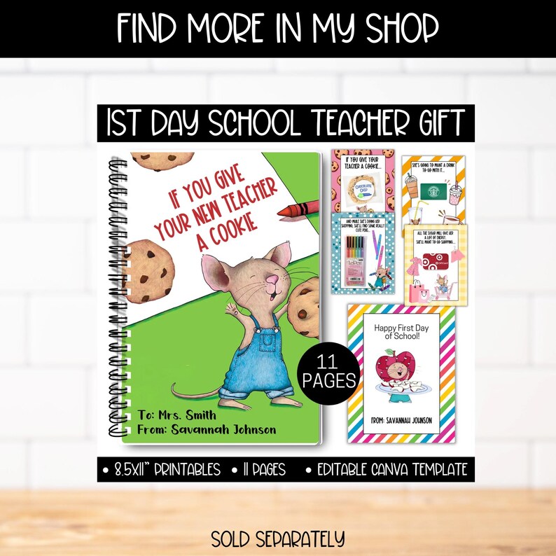 Back to School Teacher Coffee Pencil Gift Tag, 1st Day Welcome Back ...