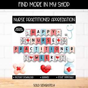 Nurse Practitioner Appreciation Week Editable Gift Tag, Thank You Gifts for Emergency Pediatric ...