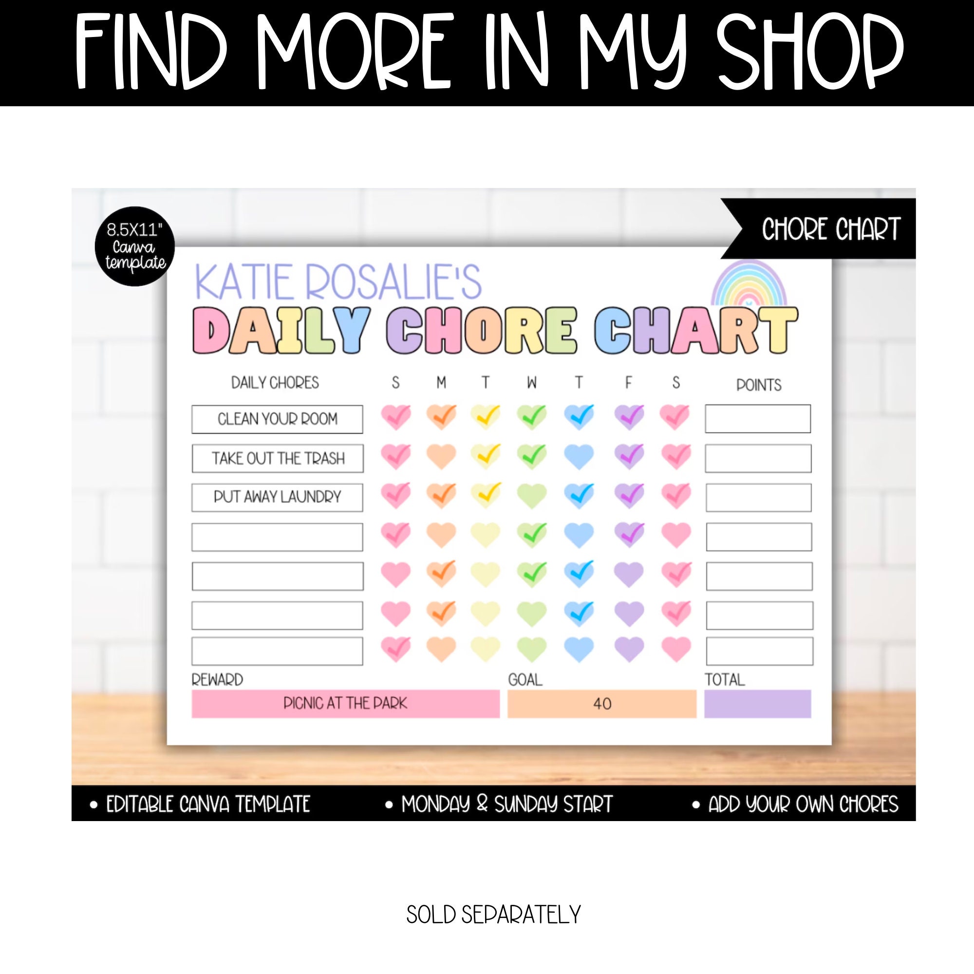 Green Editable Behavior Tracker for Kids, Good Behavior Chart, Toddler ...