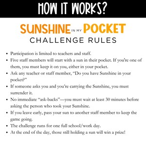 Sunsational Sunshine in My Pocket Teacher Appreciation Game Flyer ...