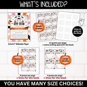 Editable Halloween Boo Gram Fundraiser Bundle, School Boo Grams Order ...