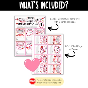 Valentine's Day Friendship Bracelet Grams Fundraiser Flyer Template ...