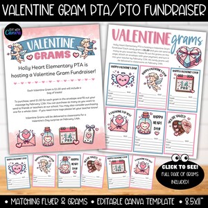Valentines Day Fundraiser Flyer Forms Tag Template PTA PTO Fundraising ...
