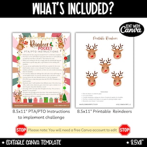 Holiday Christmas Teacher Appreciation Flyer Template, Santa Reindeer ...