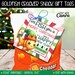Holiday Goldfish Cracker Kids Teacher Class Treat Gift Tags, Editable ...