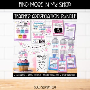 Teacher Staff Appreciation Week Theme Poster Sign Printable, PTA Lunch ...