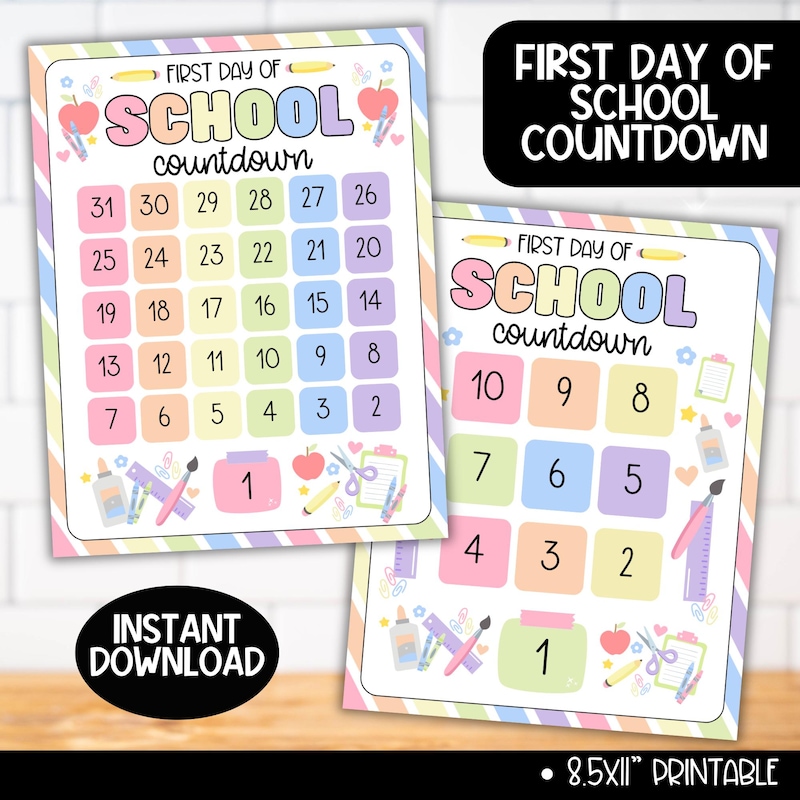 1 Year Countdown Calendar - Etsy