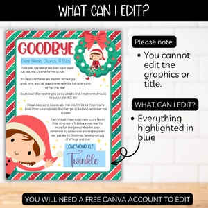 Elf Goodbye Letter, Elf Farewell Letter, Printable Elf Notes Prop, Elf ...