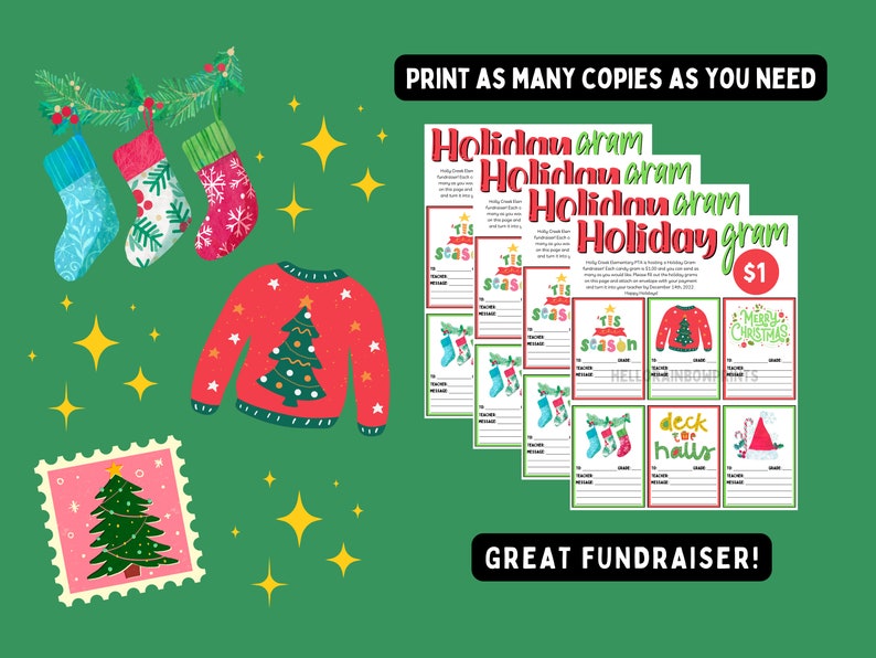 PTA PTO Candy Gram Christmas Gram Holiday Gram Candy - Etsy