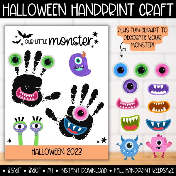 Monster Handprint - Etsy