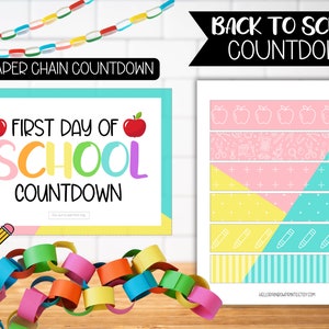 First Day of School Chalkboard Sign Countdown | 1st Day Back to School ...