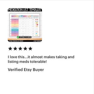 Medication Tracker Printable – Editable Prescription Log, Supplement ...