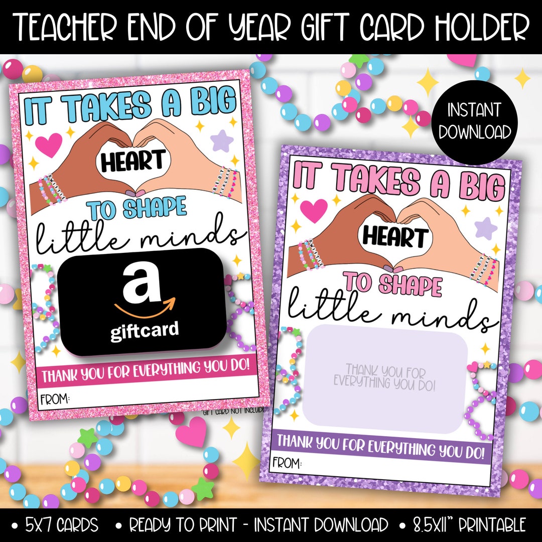 Teacher Staff Appreciation Week Gift Card Holder, Pop Star Bracelet ...